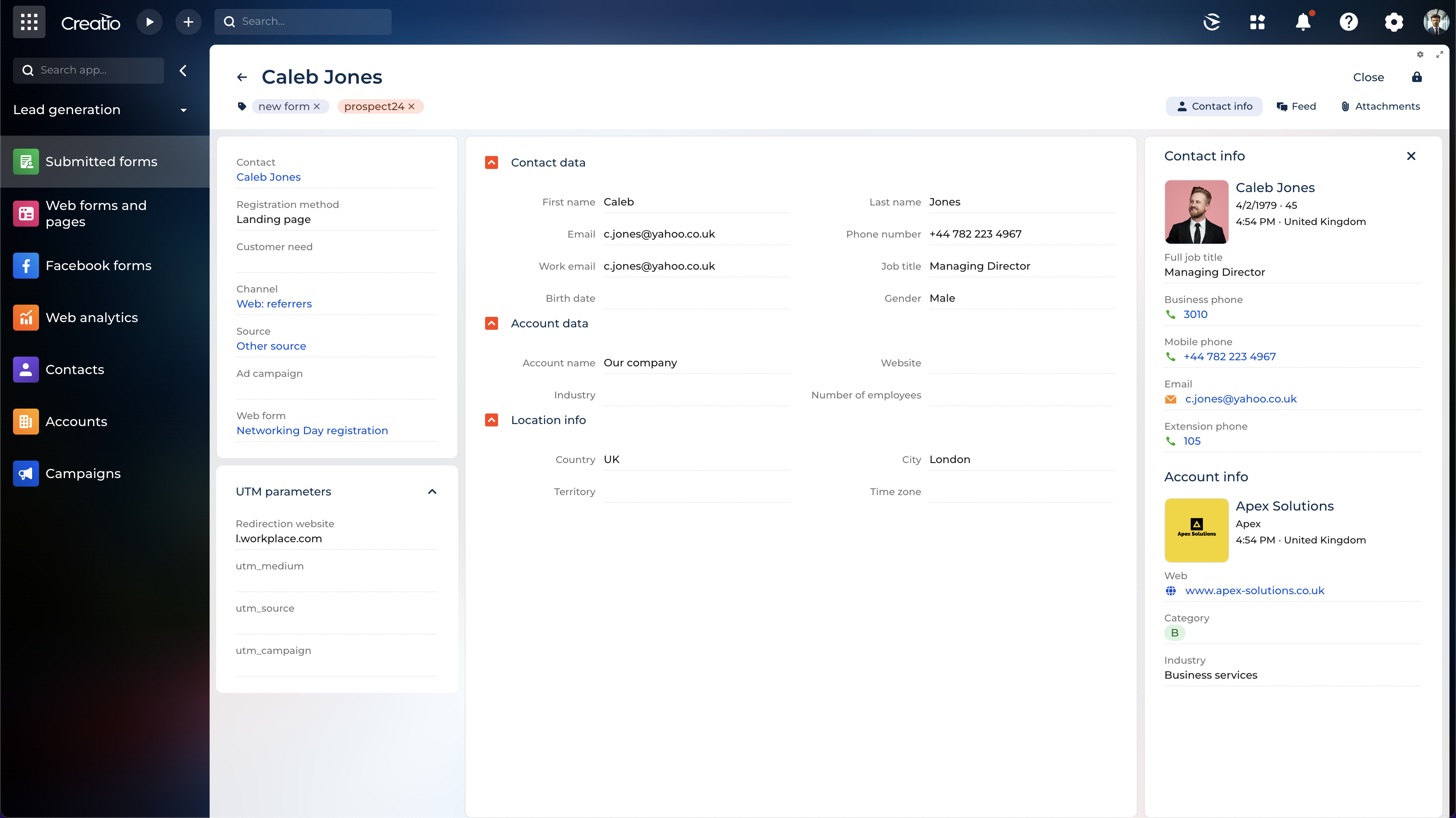 Lead Generation | Creatio Marketplace