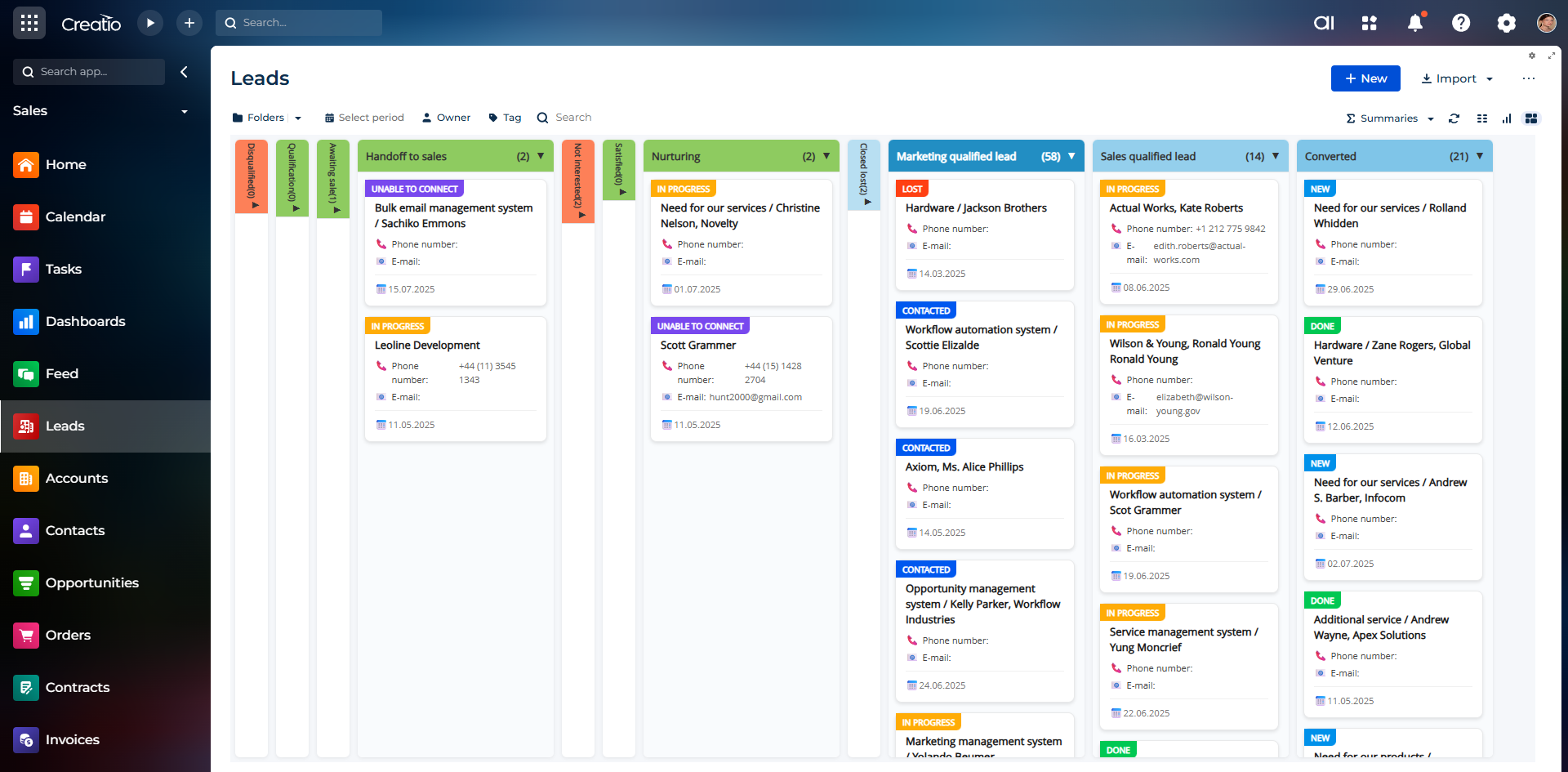 Syntech Kanban view for Creatio | Creatio Marketplace
